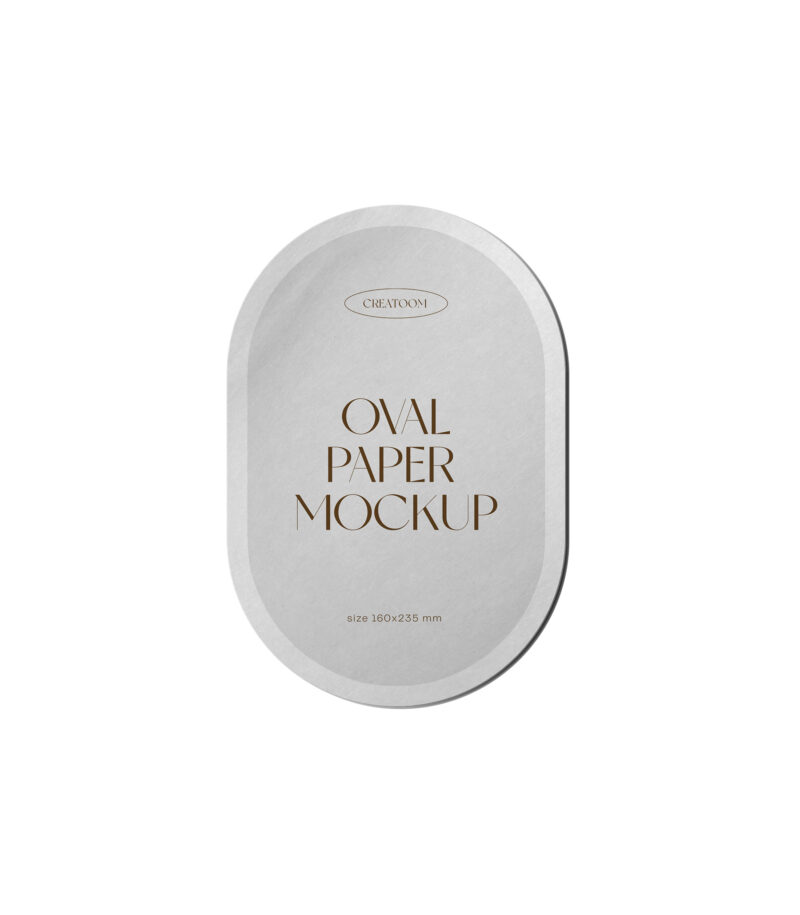 Exclusive Mockup Paper Rounded Front View