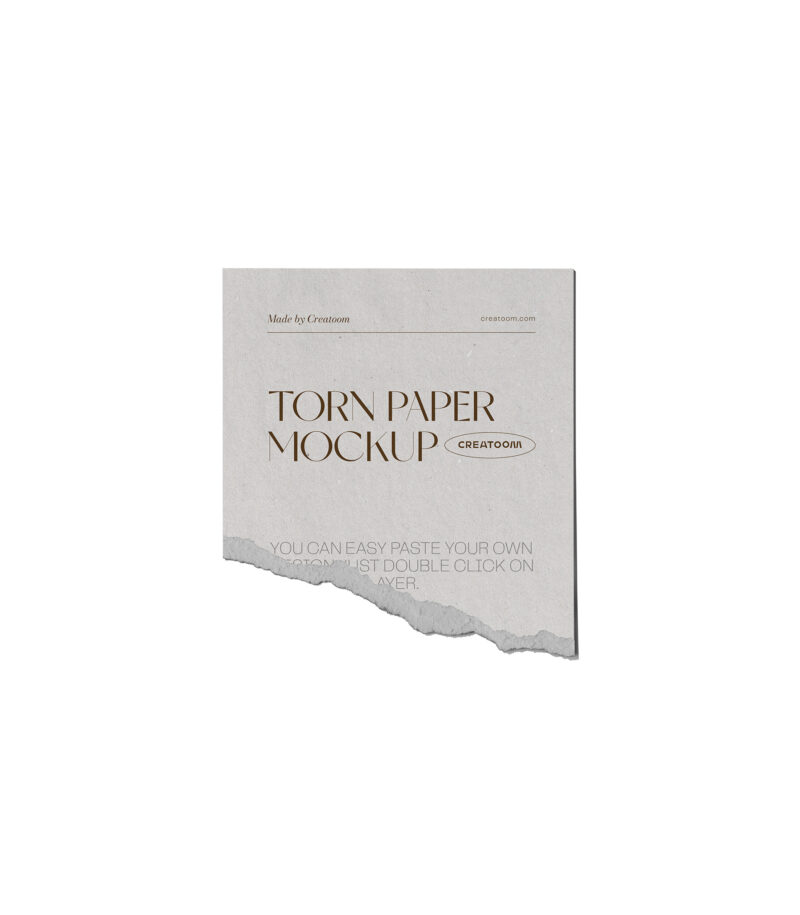 Exclusive Mockup Torn Paper V3 Front View